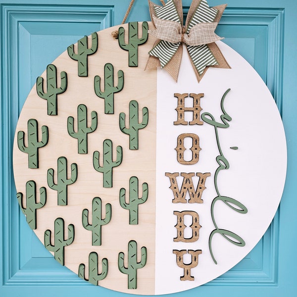 Cactus Door Hanger - Etsy