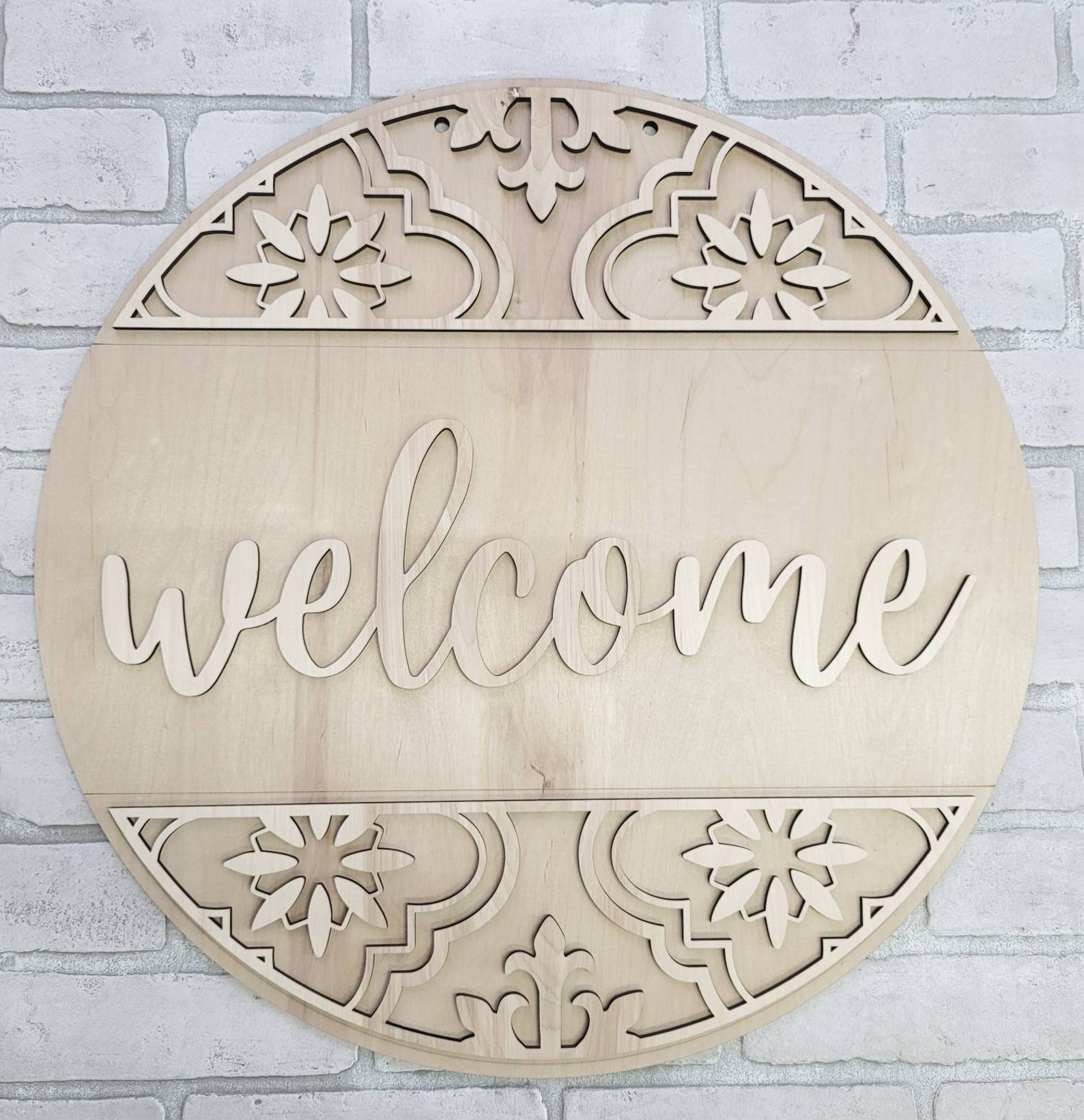 Welcome Boho Door Hanger Everyday Porch Decor DIY Welcome - Etsy