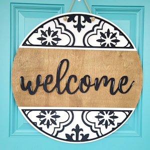 Welcome Boho Door Hanger | Everyday Porch Decor | DIY Welcome Door ...
