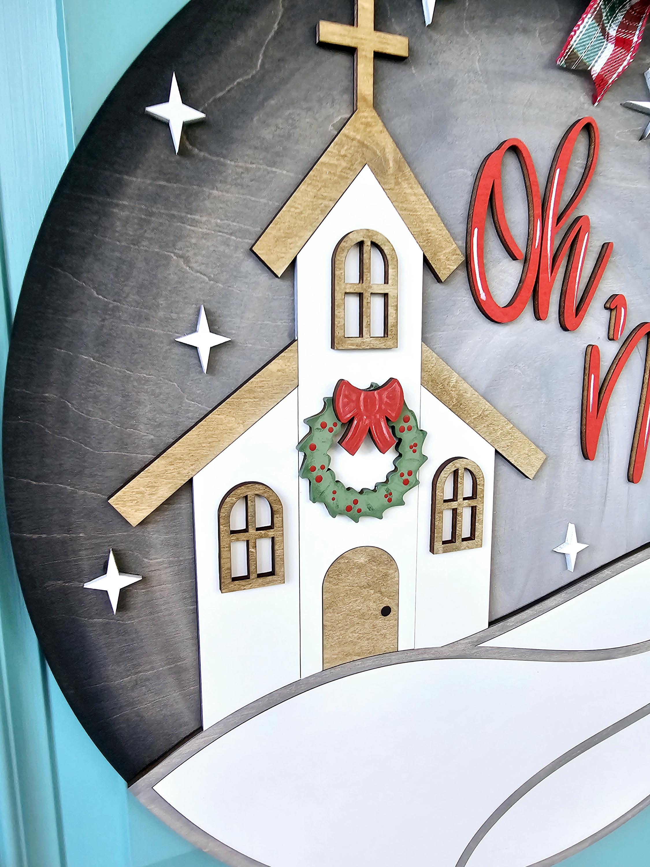 Oh Holy Night Door Hanger | Christmas Nativity Door Hanger | DIY Holy ...