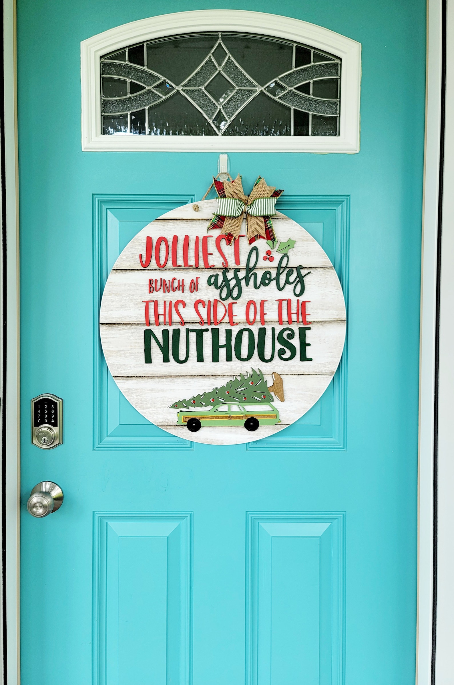 Jolliest Bunch Door Hanger Christmas Humor National - Etsy