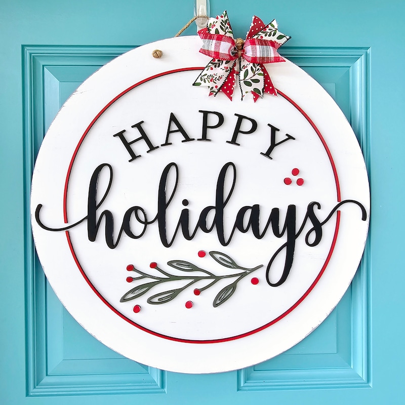 Holiday Door Hanger - Etsy