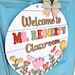 Personalized Floral Classroom Door Hanger Teacher Gift Classroom Decor ...