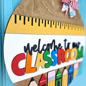 Welcome to Our Classroom Door Hanger | Teacher Gift | Classroom Decor ...