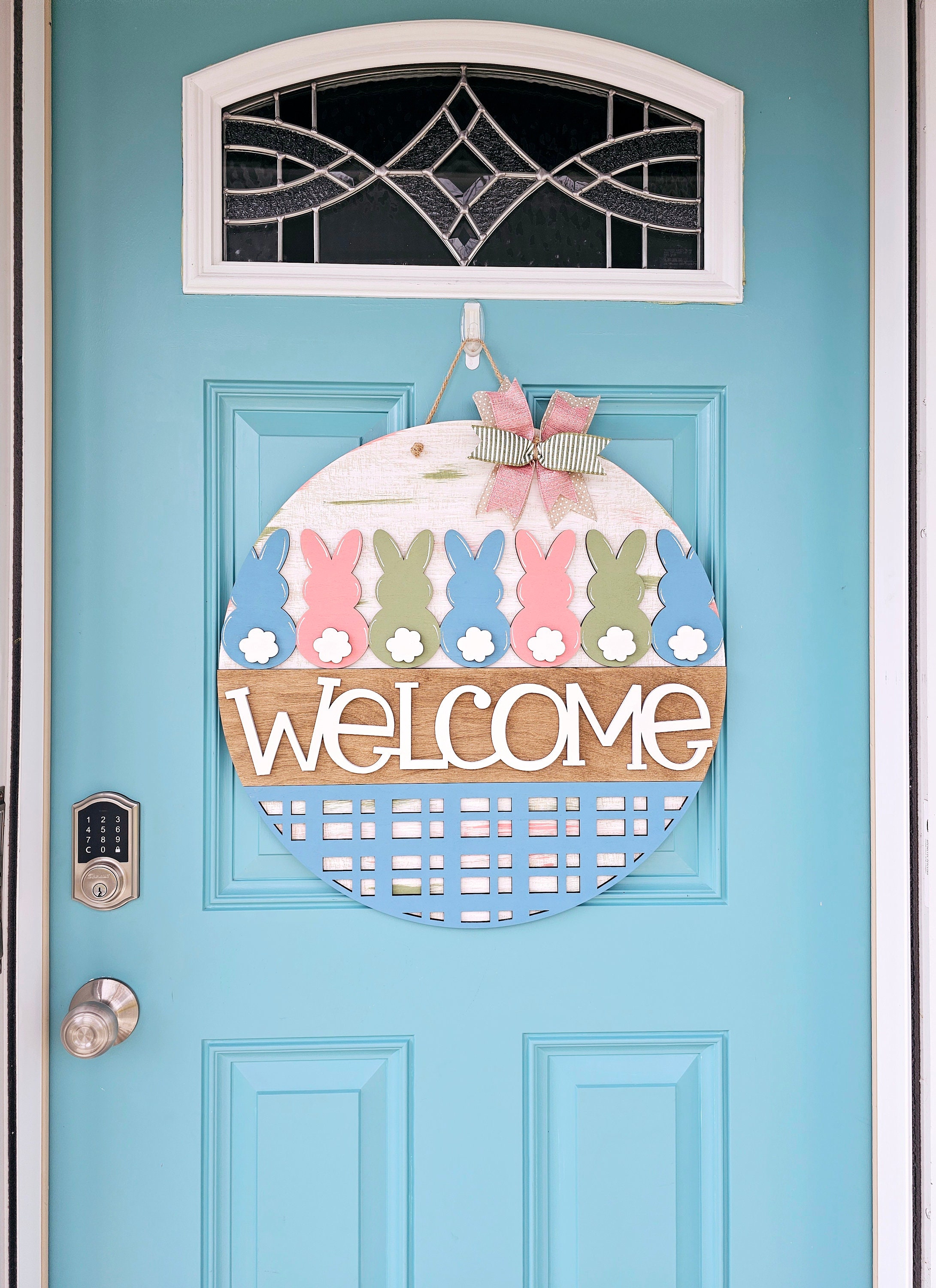 Welcome Bunny Line Door Hanger | Easter Bunny Door Decor | DIY Easter ...