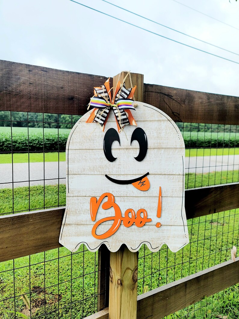 Ghost Door Hanger Boo Door Hanger Halloween Decor - Etsy