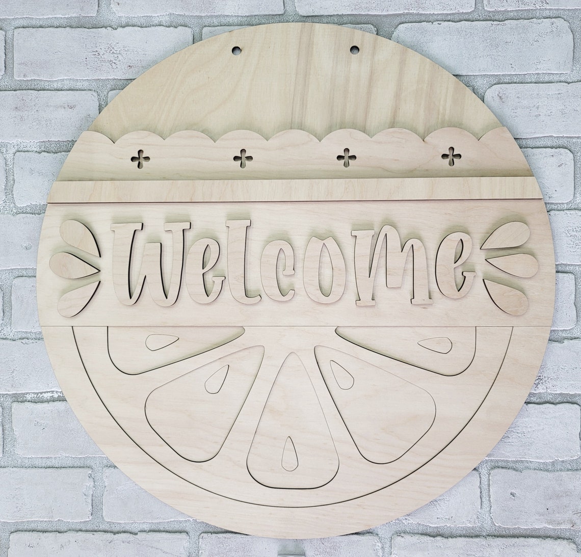 Welcome Lemon Door Hanger | Lemonade Door Hanger | Summer Door Hanger ...