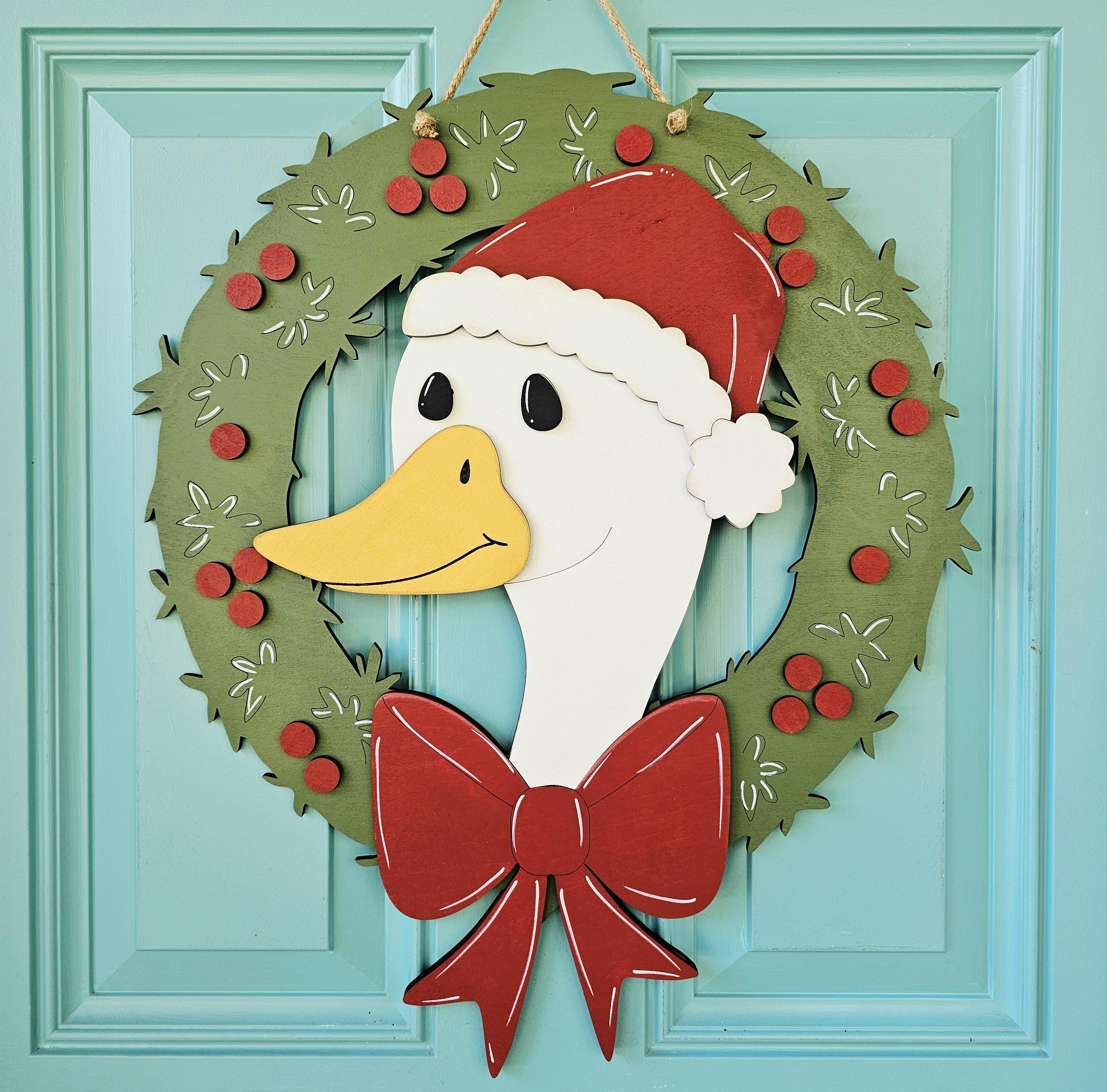 Christmas Goose Door Hanger | Goose Door Decor | Porch Goose | DIY ...