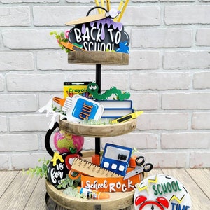 Back to School Tiered Tray | School Tiered Tray | Classroom Decor | DIY ...