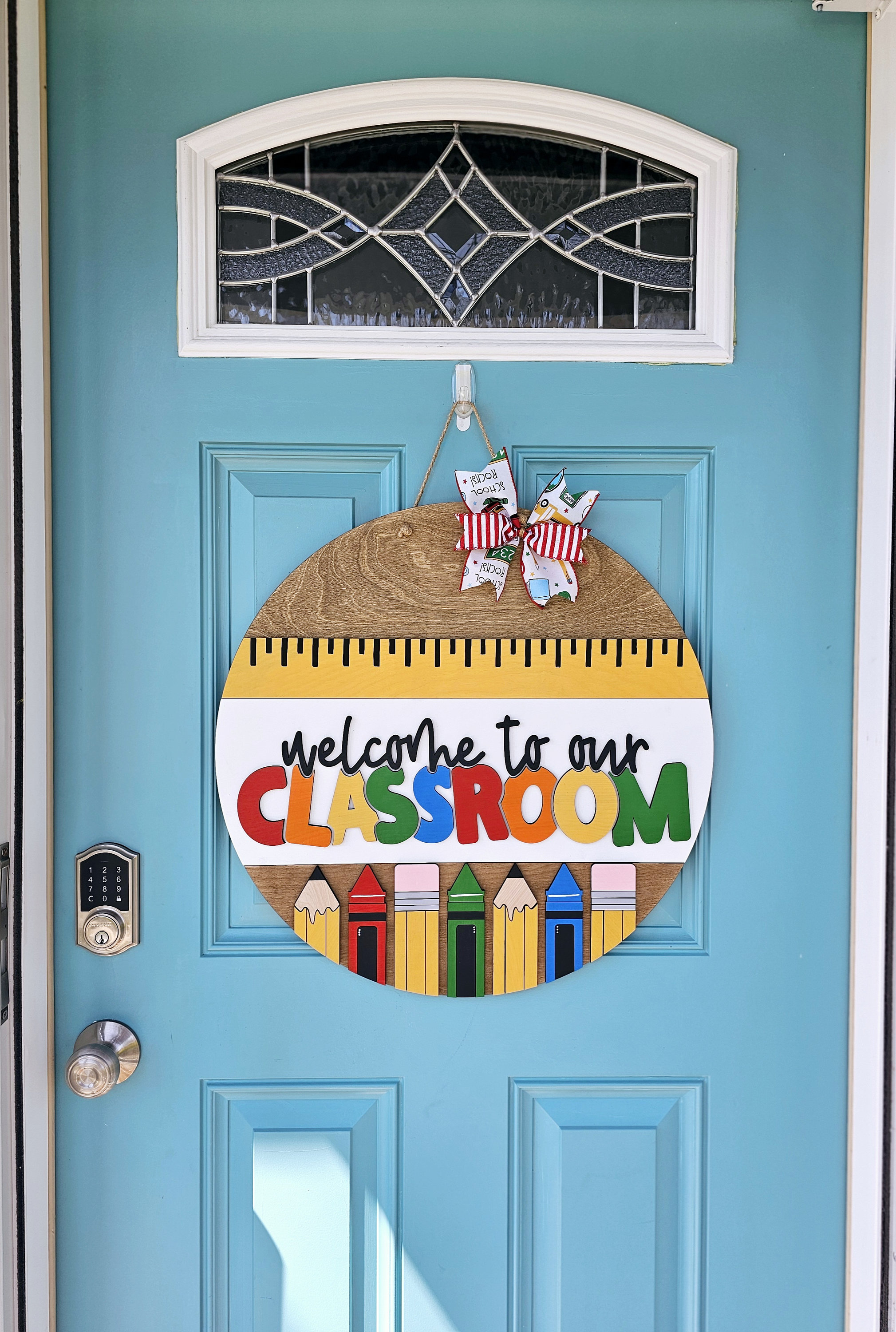 Classroom Welcome Sign | Teacher Door Hanger, 3D Wood Decor - Etsy