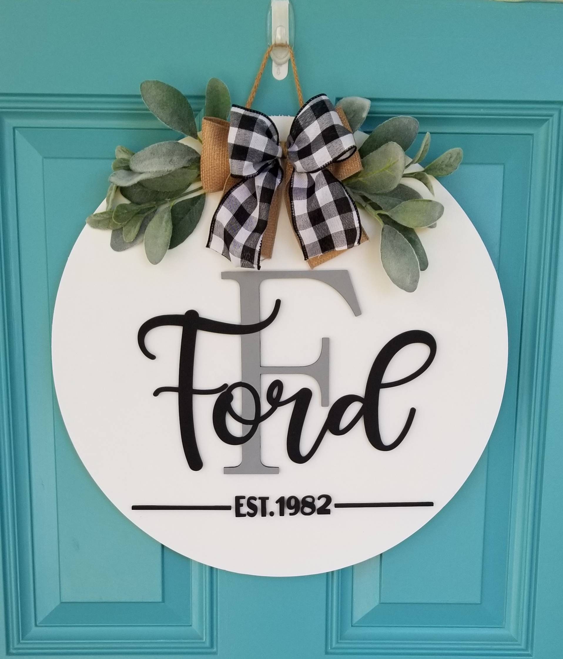 Personalized Door Hanger Personalized Gift Last Name Door - Etsy