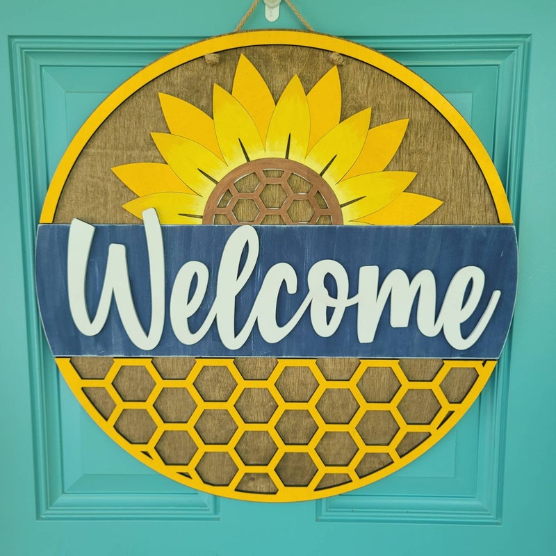 Sunflower Door Hanger - Etsy