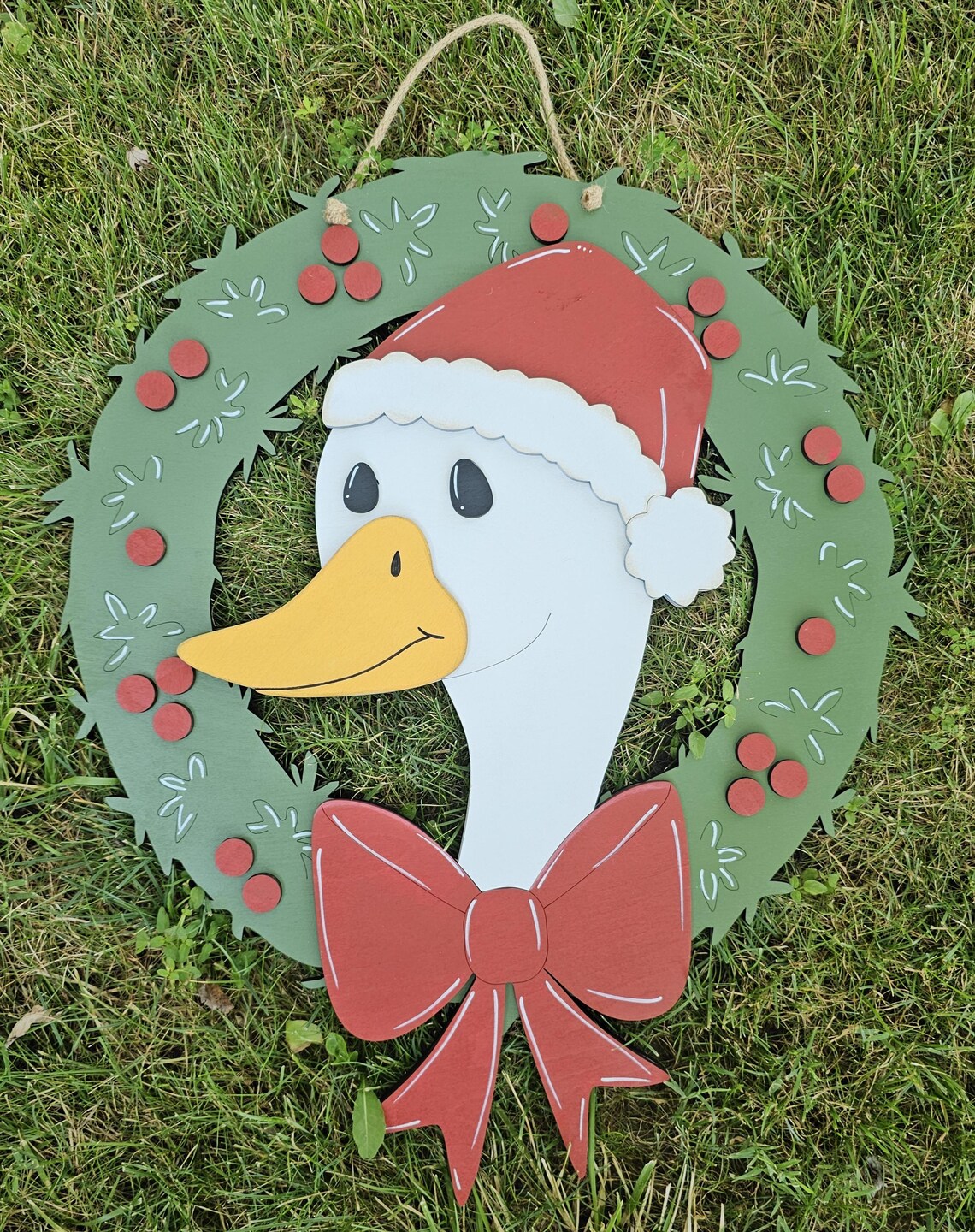 Christmas Goose Door Hanger | Goose Door Decor | Porch Goose | DIY ...