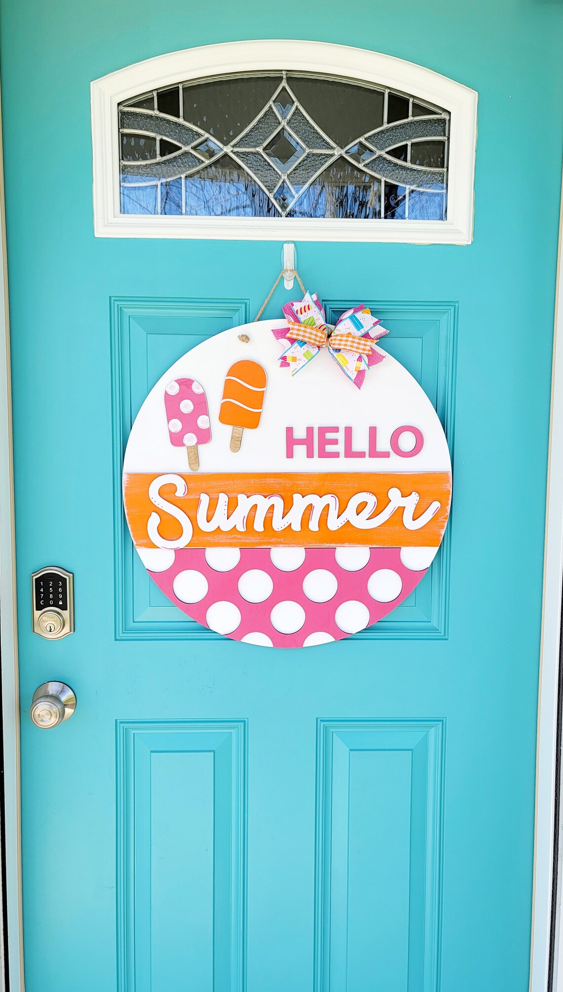 Hello Summer Door Hanger Popsicles and Summer DIY Summer - Etsy