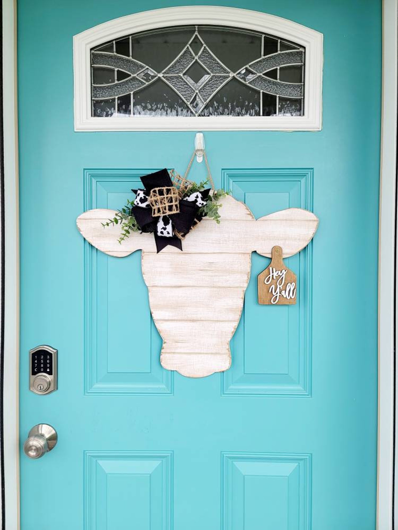 Cow Door Hanger Farm Life Door Decor DIY Cow - Etsy