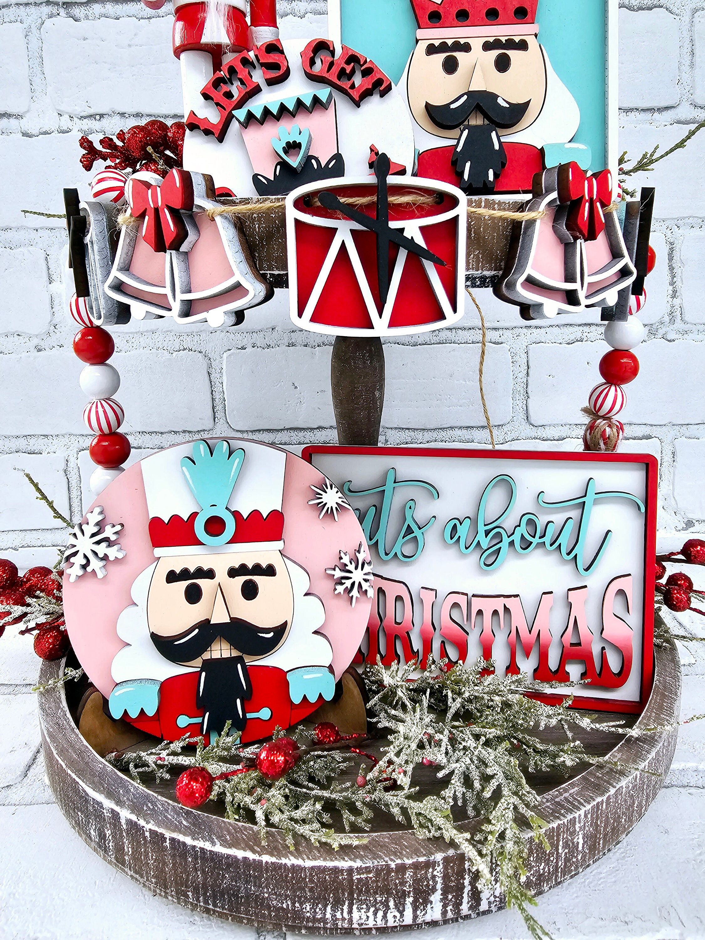 Nutcracker Tiered Tray Set | Christmas Tiered Tray Set | Set of 6 | DIY ...