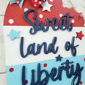 Sweet Land of Liberty | Patriotic Popsicle Door Hanger | DIY 4th of ...