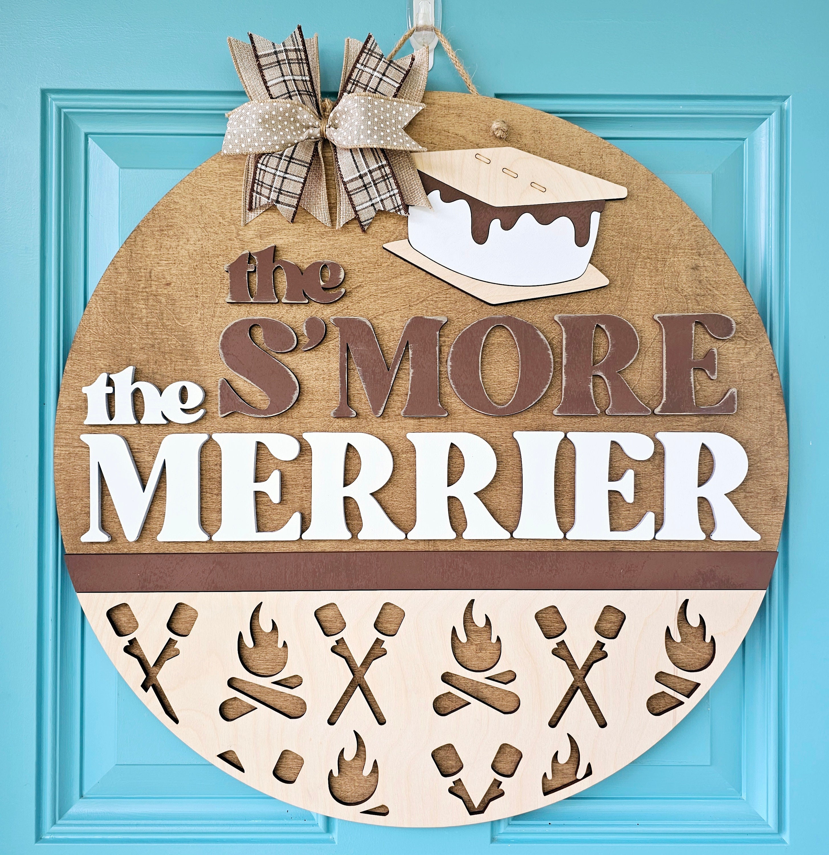 The S'more the Merrier | S'mores Bar | Camping Door Hanger | S'mores ...