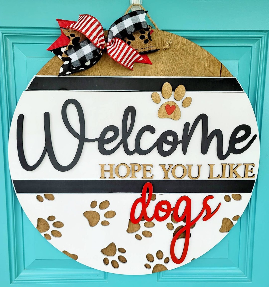 Welcome Hope You Like Dogs | Pet Door Hanger | Dog Door Hanger | DIY ...