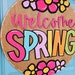 Welcome Spring Flowers Door Hanger Spring Porch Decor DIY - Etsy