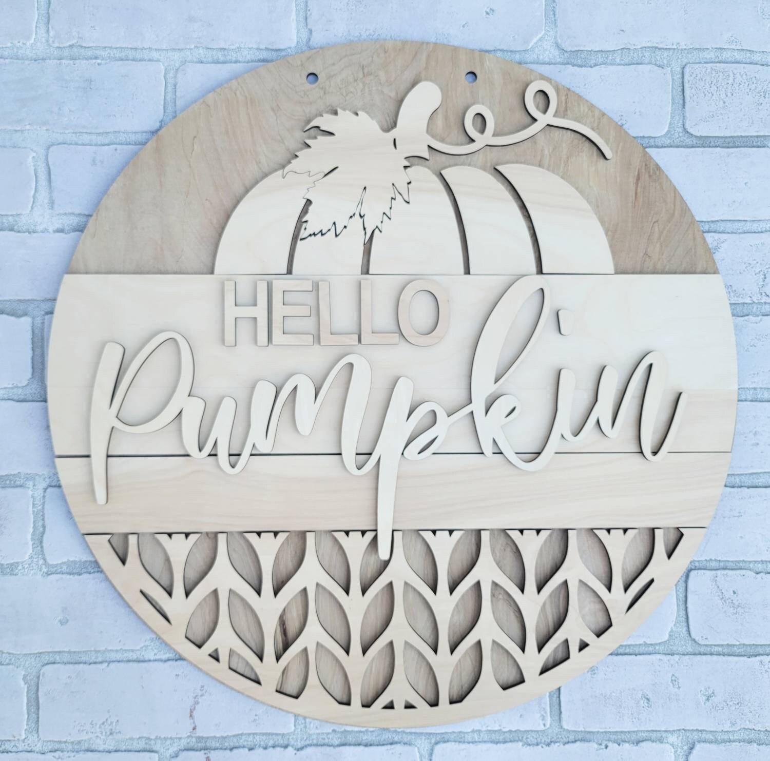 Hello Pumpkin Door Hanger Fall Door Hanger DIY Fall - Etsy