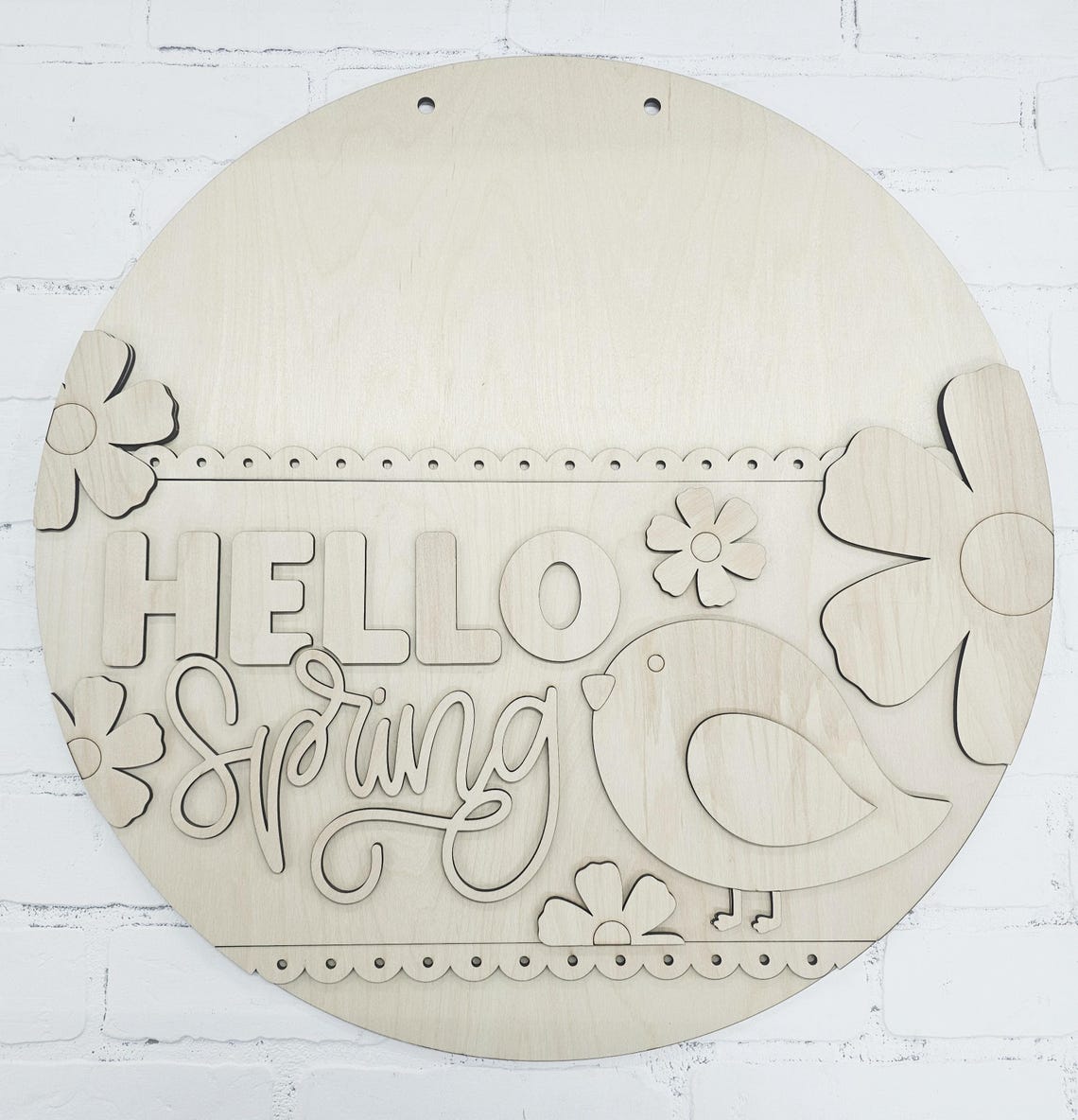 Hello Spring Chicky Door Hanger | Spring Bird Porch Decor | DIY Spring ...