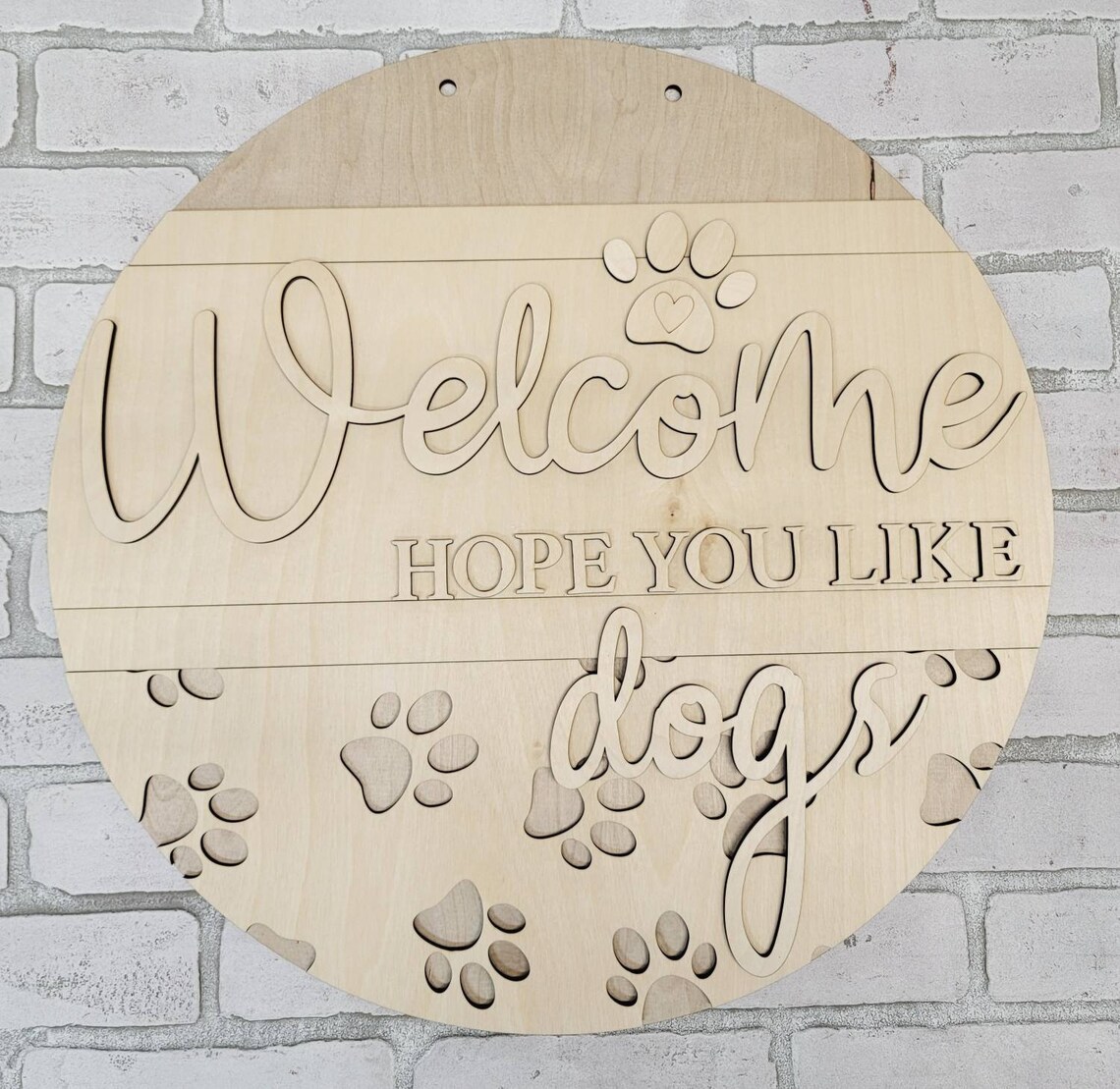 Welcome Hope You Like Dogs Pet Door Hanger Dog Door Hanger | Etsy