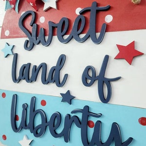 Sweet Land of Liberty | Patriotic Popsicle Door Hanger | DIY 4th of ...