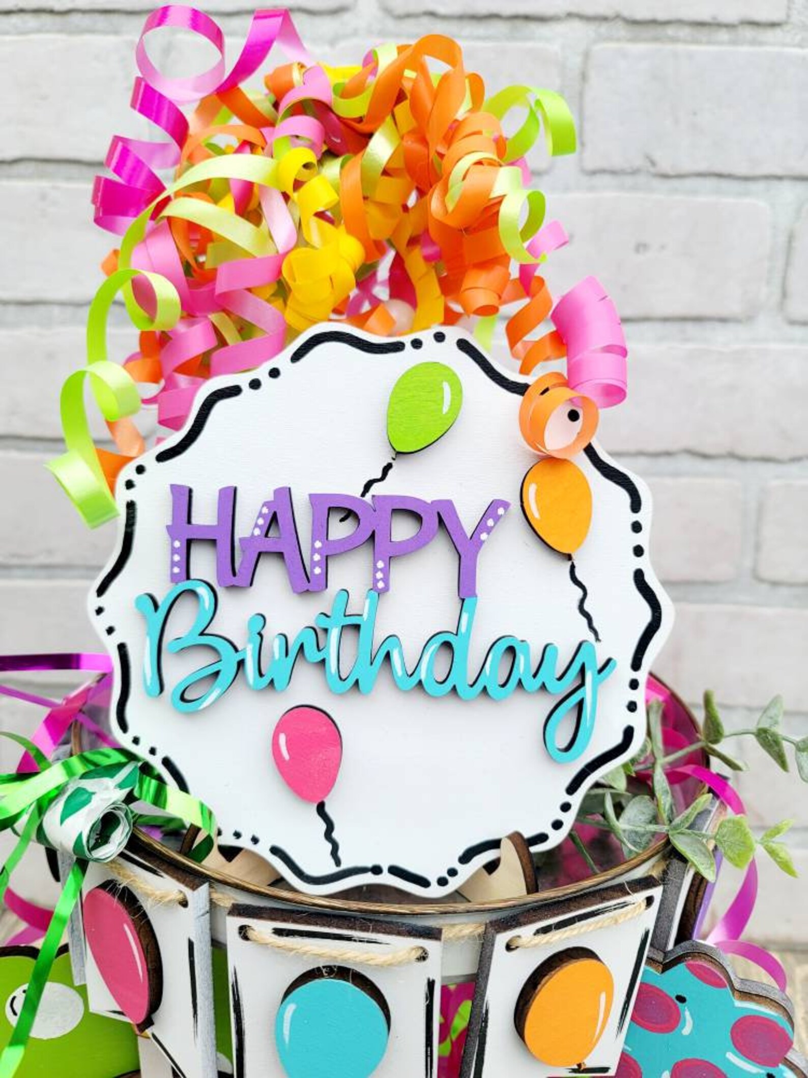 Birthday Tiered Tray Set | Celebration Tray Decor | Set of 5 | DIY ...
