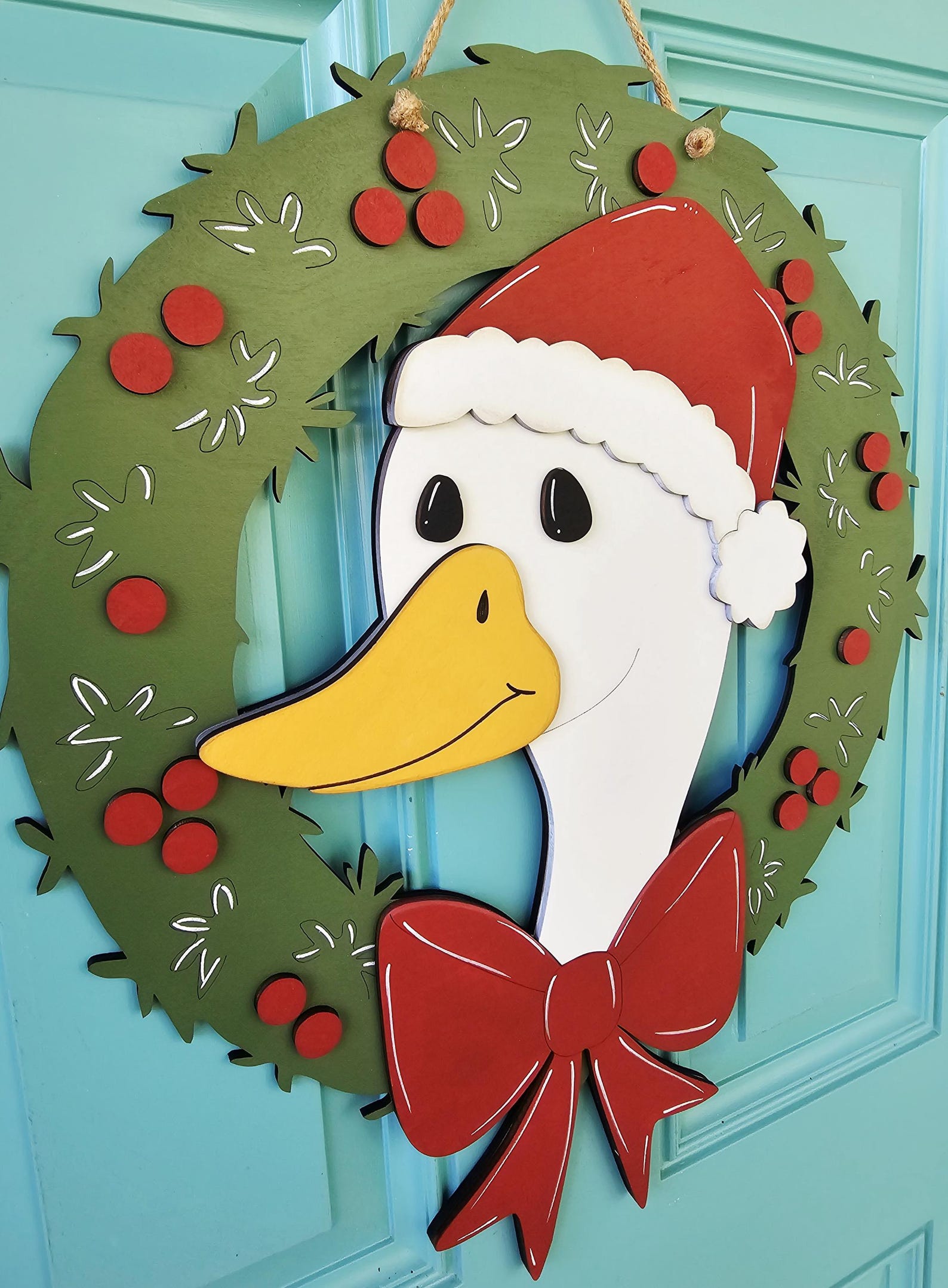 Christmas Goose Door Hanger | Goose Door Decor | Porch Goose | DIY ...