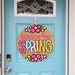 Welcome Spring Flowers Door Hanger Spring Porch Decor DIY - Etsy