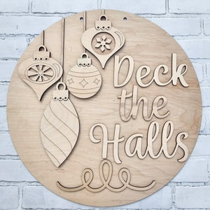 Deck the Halls Door Hanger | Ornament Christmas Door Decor | DIY ...