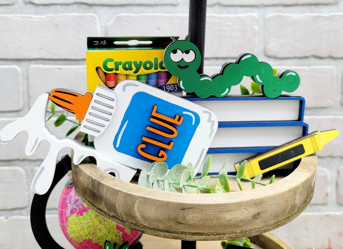 Back to School Tiered Tray School Tiered Tray Classroom - Etsy