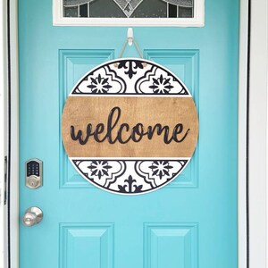 Welcome Boho Door Hanger | Everyday Porch Decor | DIY Welcome Door ...