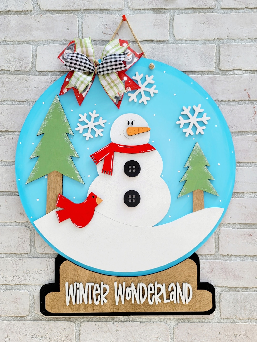Snowglobe Door Hanger | Snowman Door Hanger | Winter Door Hanger | DIY ...
