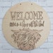 Welcome Come in and Hang With the Herd Highland Cow Door Hanger ...