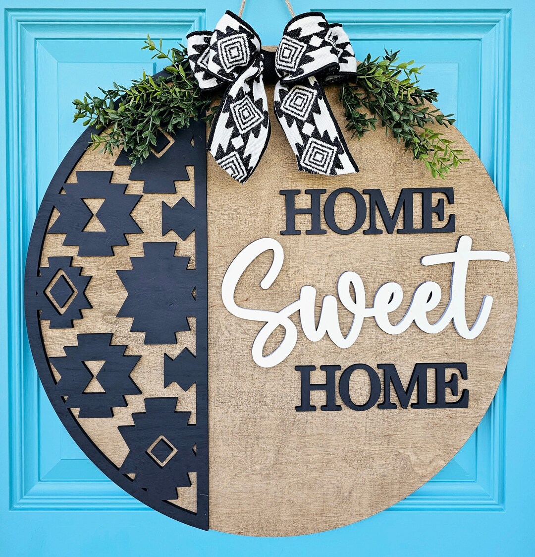 Home Sweet Home Aztec Door Hanger | Everyday All Year Door Hanger ...