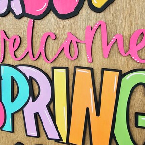 Welcome Spring Flowers Door Hanger | Spring Porch Decor | DIY Spring ...