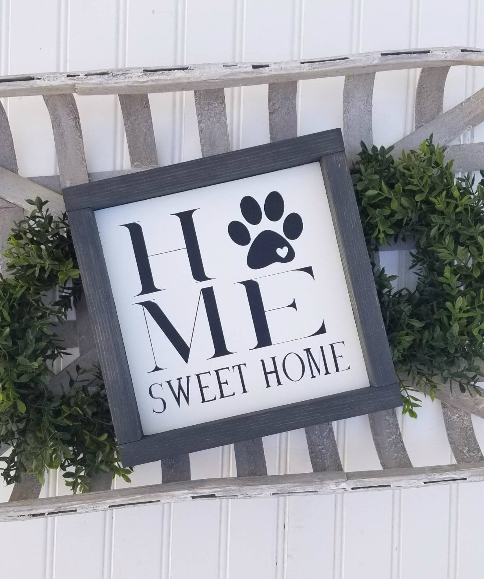 Home Sweet Home Paw Print Pet Lover Sign | Etsy
