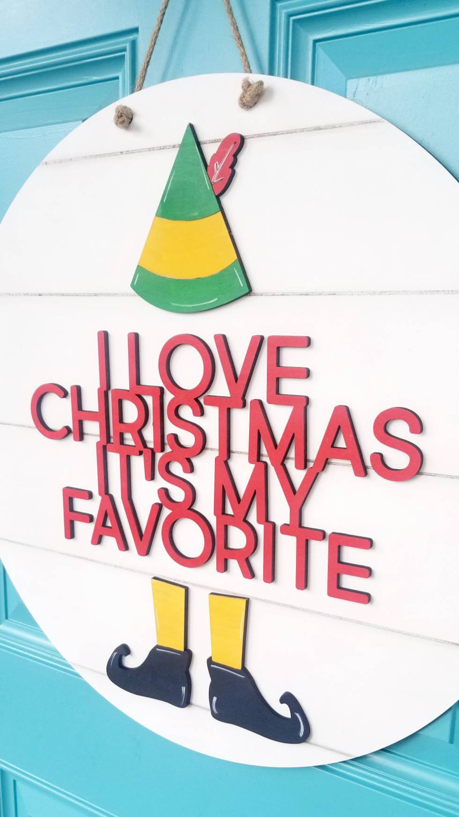 Elf Door Hanger Buddy Door Hanger Christmas Door Hanger - Etsy