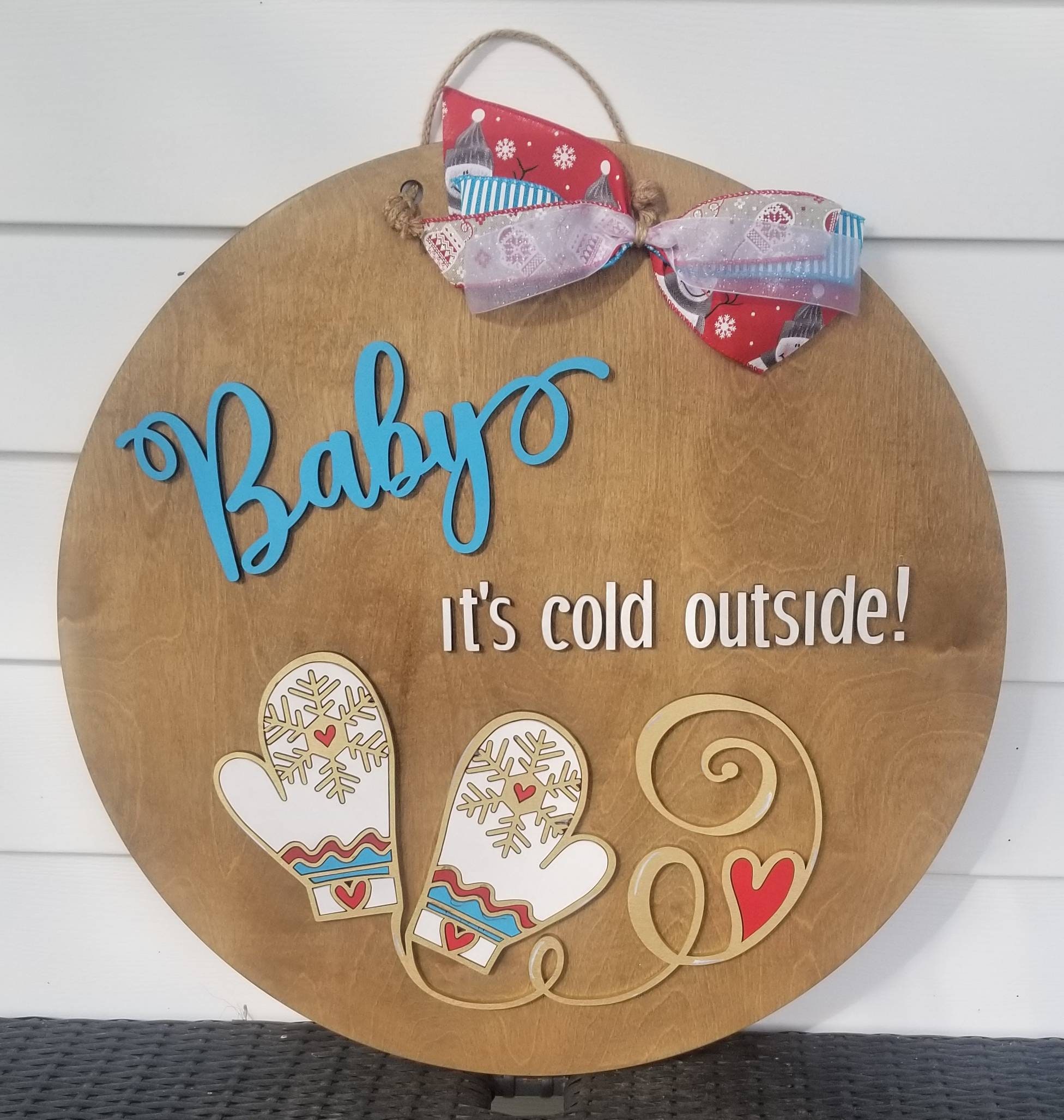 Baby Its Cold Outside Christmas Door Hanger Winter Door - Etsy