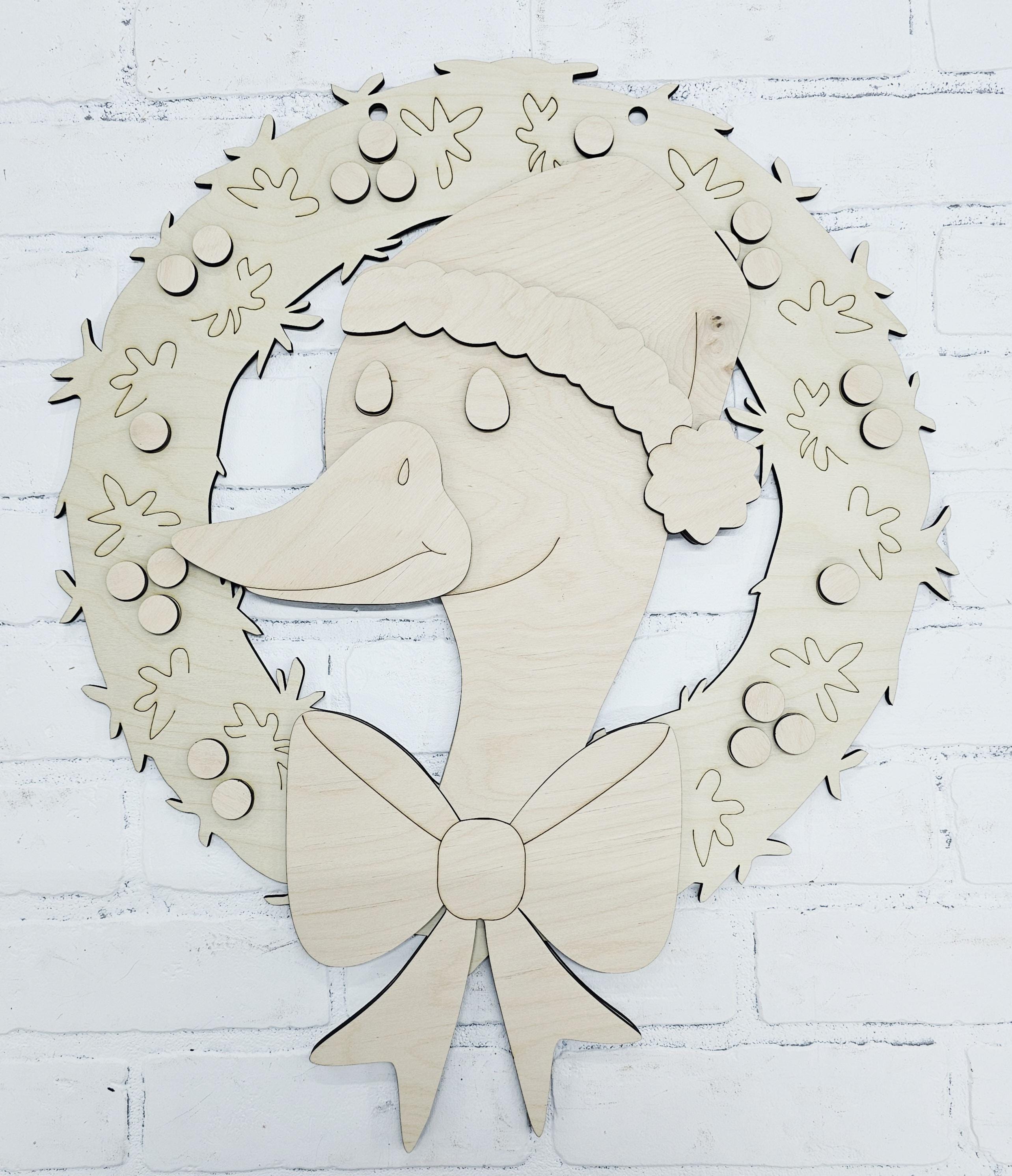 Christmas Goose Door Hanger | Goose Door Decor | Porch Goose | DIY ...