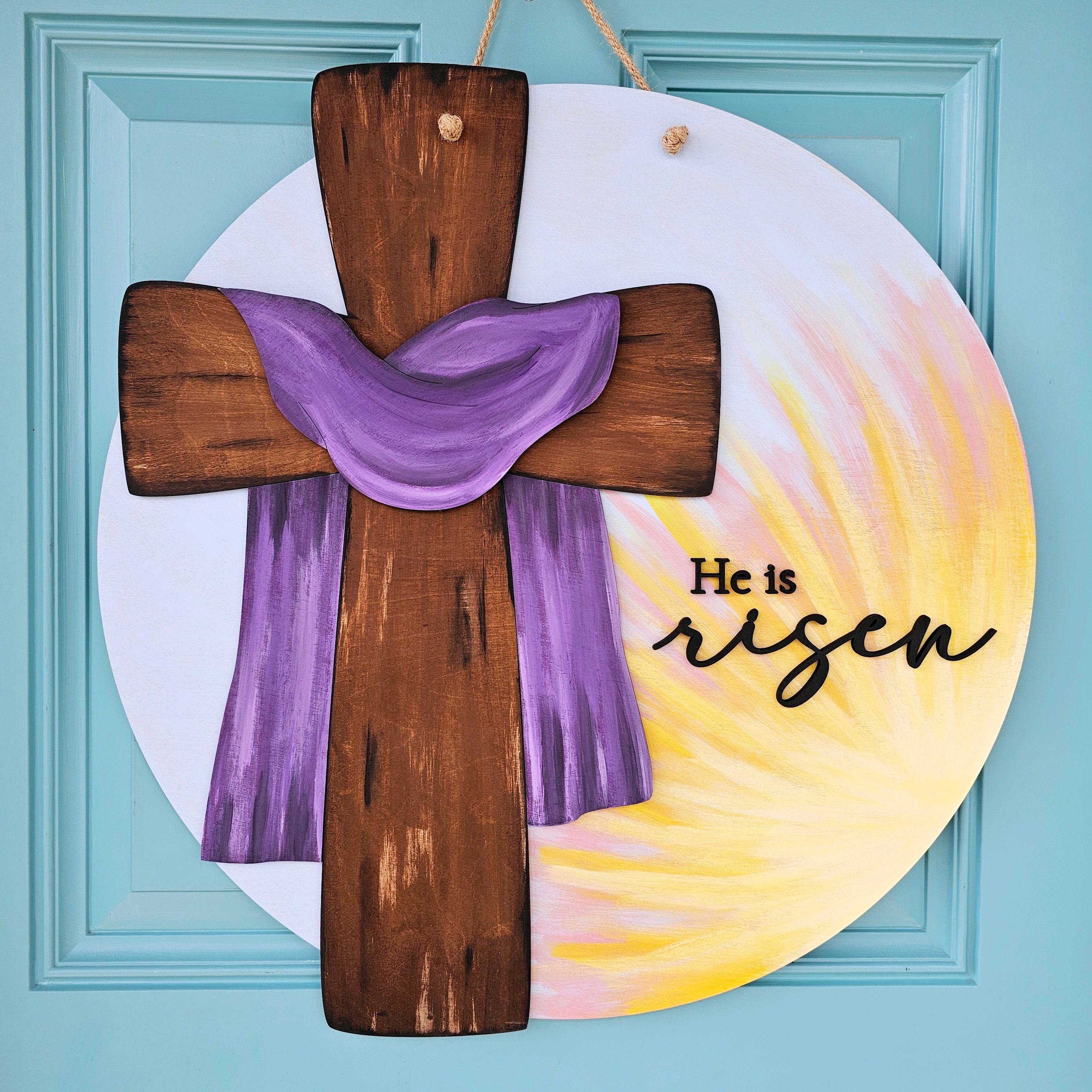 Easter Cross Backdrop 7x5ft Easter He Is Risen Photography Backdrop ...