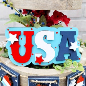 Land of Liberty Tiered Tray | Patriotic Tray | 4th of July Decor | Set ...