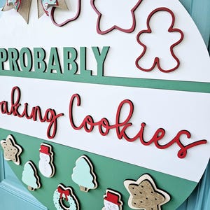 Probably Baking Cookies Door Hanger | Christmas Cookie Door Hanger ...