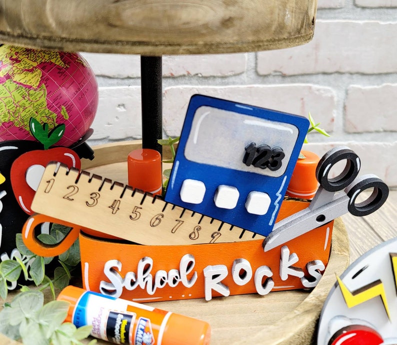 Back to School Tiered Tray School Tiered Tray Classroom - Etsy