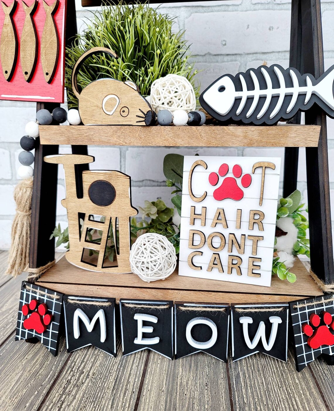 Cat Tiered Tray Set | Tiered Tray Sets | Pet Tiered Tray | Cat Hair Don ...