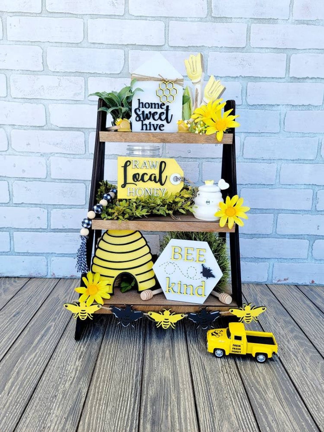 Bee Tiered Tray | Bee Tiered Tray Set | Spring Tiered Tray | Bee Kind ...