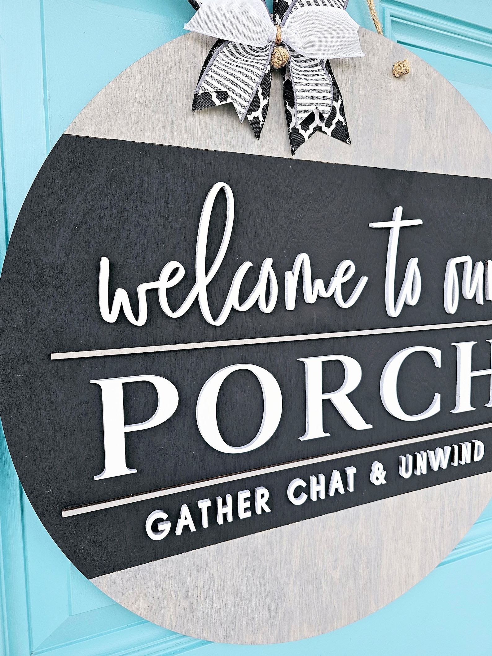 Welcome to Our Porch Door Hanger | Porch Door Hanger | Gather Chat ...