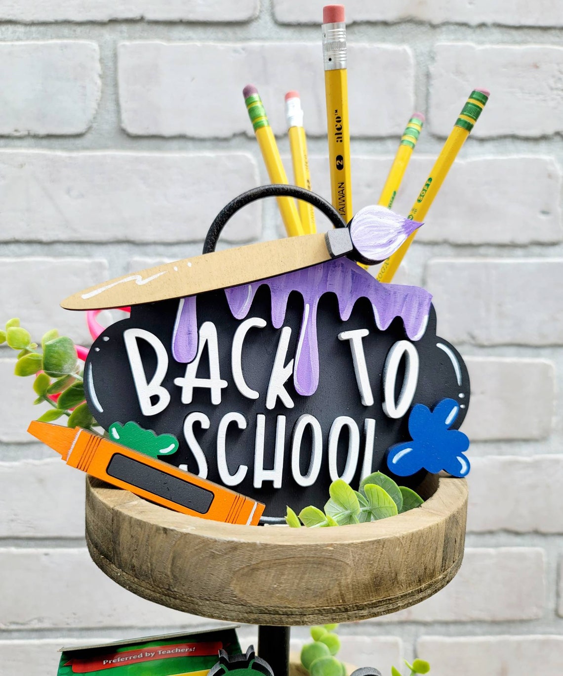 Back to School Tiered Tray School Tiered Tray Classroom - Etsy